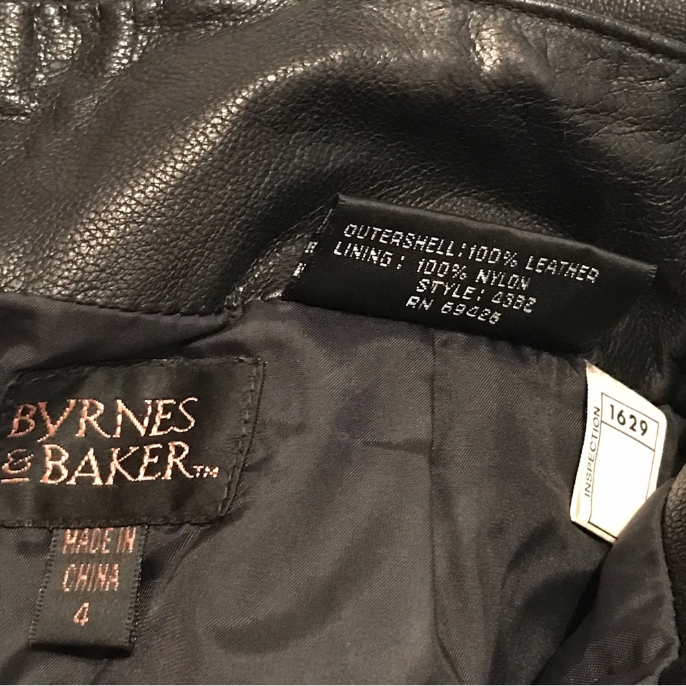 Vintage Byrnes & Baker Leather Pants Size 4 - Gem